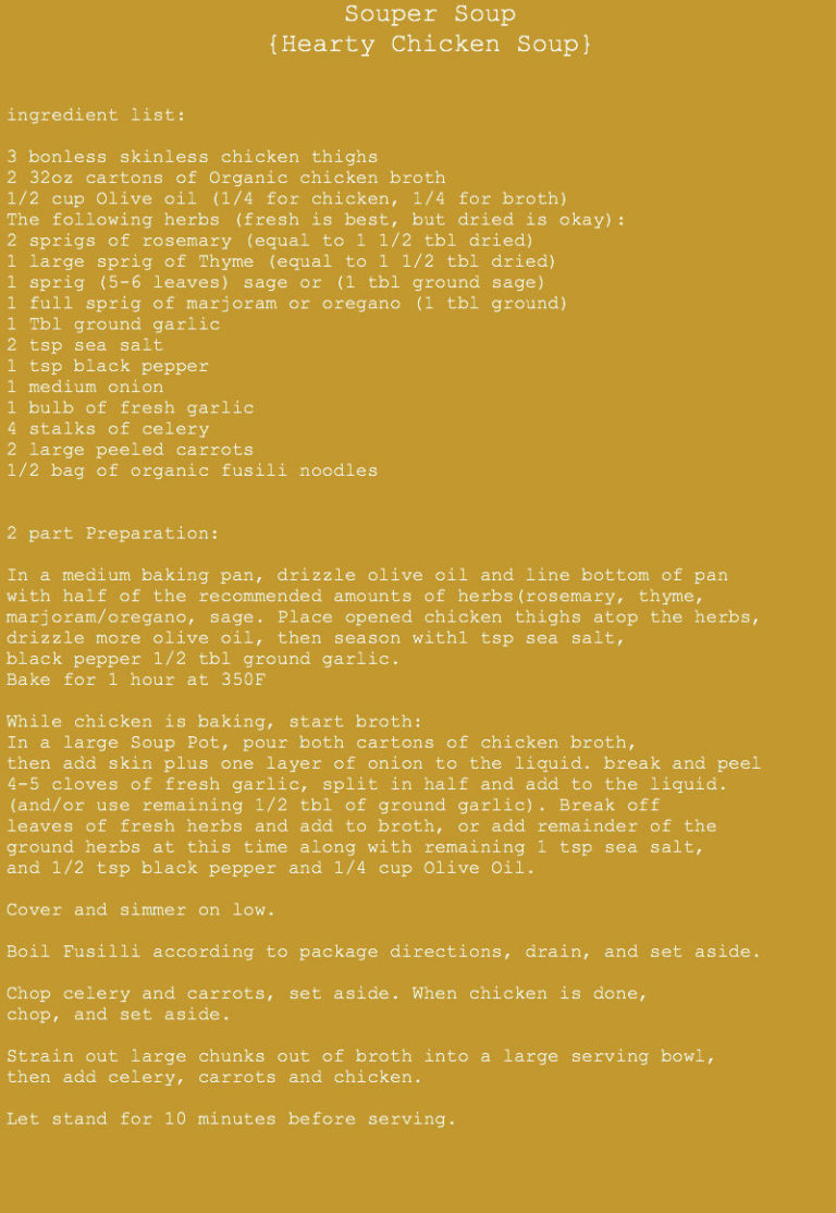 Souper Soup Recipe - Inner Child Fun