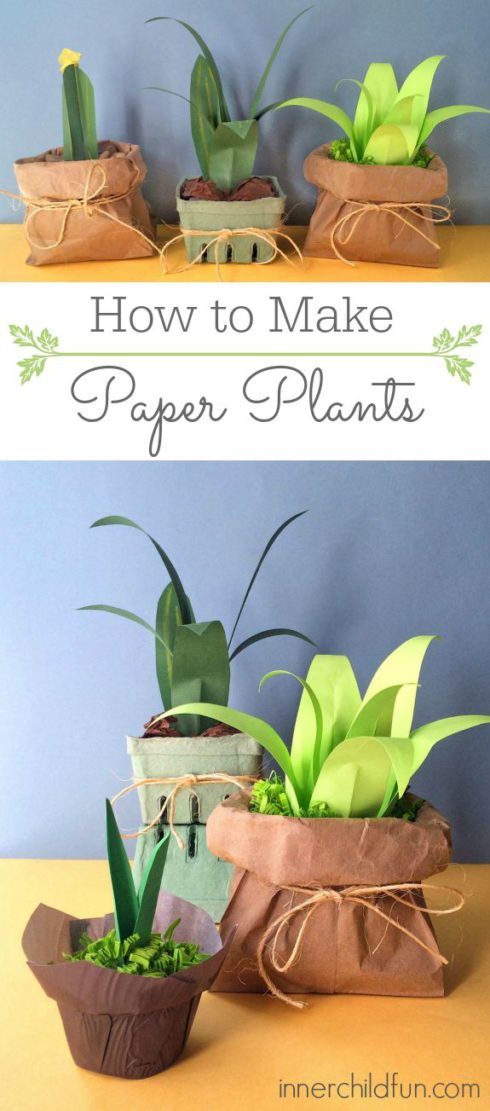 How to Make Paper Plants (Easy) - Inner Child Fun